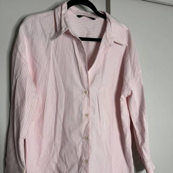 Zara | Tops | Zara Striped Button Down Shirt | Poshmark
